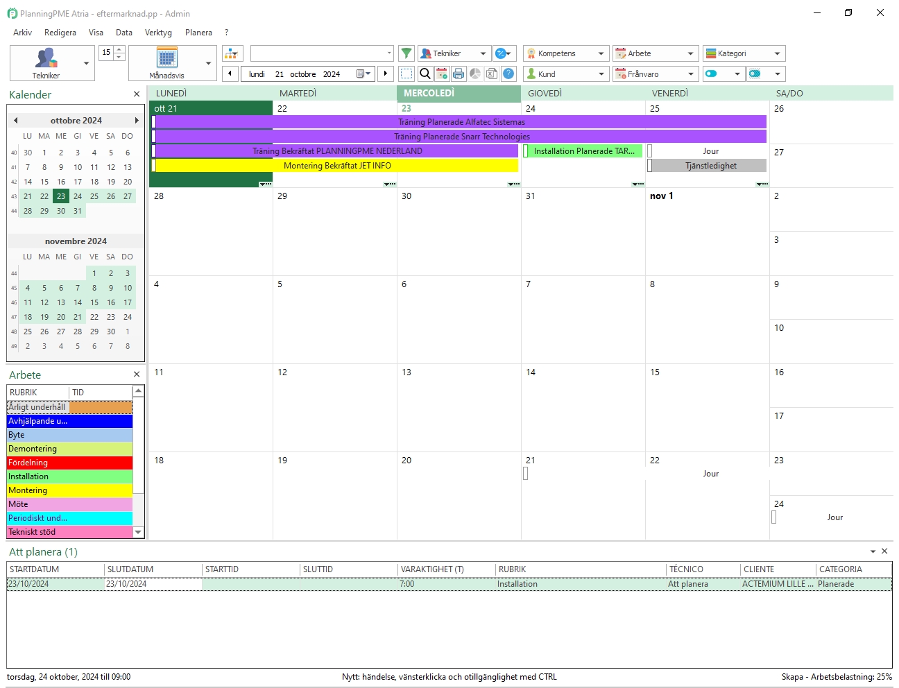 Agenda kalendervy